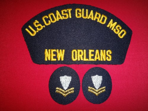 3 US Coast Guard Patches: USCG MSO NEW ORLEANS + Pair Of Petty Officer ...