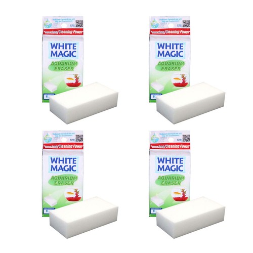 4x White Magic Aquarium Eraser Sponge Glass/Acrylic Cleaner Fish Tank ...