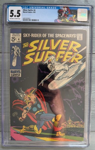 Silver surfer 4 cgc 5.5 custom label | eBay