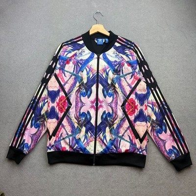 ADIDAS FARM RIO Jacket Women UK 18 Peacock Bird Originals AOP Trippy ...
