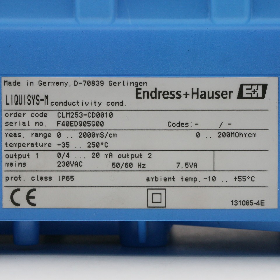 Endress + Hauser CLM253-CD0010 LIQUISYS-M Leitwertmesser | eBay