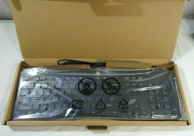 Hewlett Packard HP Model KBAR211 USB Slim Wired QWERTY Black Keyboard ...