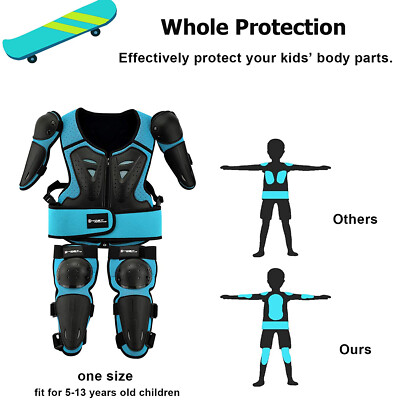 Kids Motorcycle Armor Suit Dirt Bike Gear Full Body Riding Protective ...