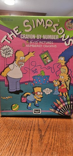 The SIMPSONS Coloring Set Crayon By Numbers RARE Simpson Toy Arts ...