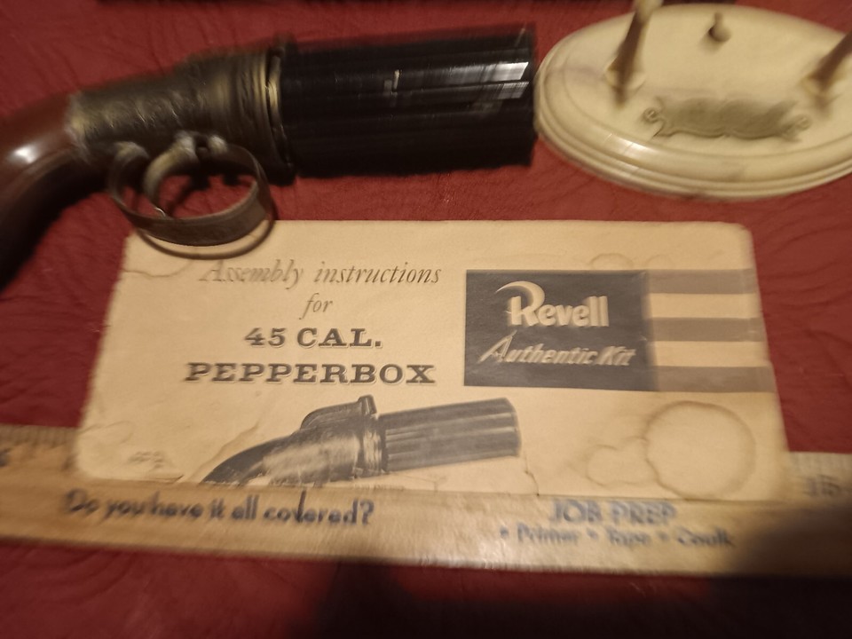 Rare VTG 1950's Revell Authentic Model Kit Pepperbox Revolving Pistol ...