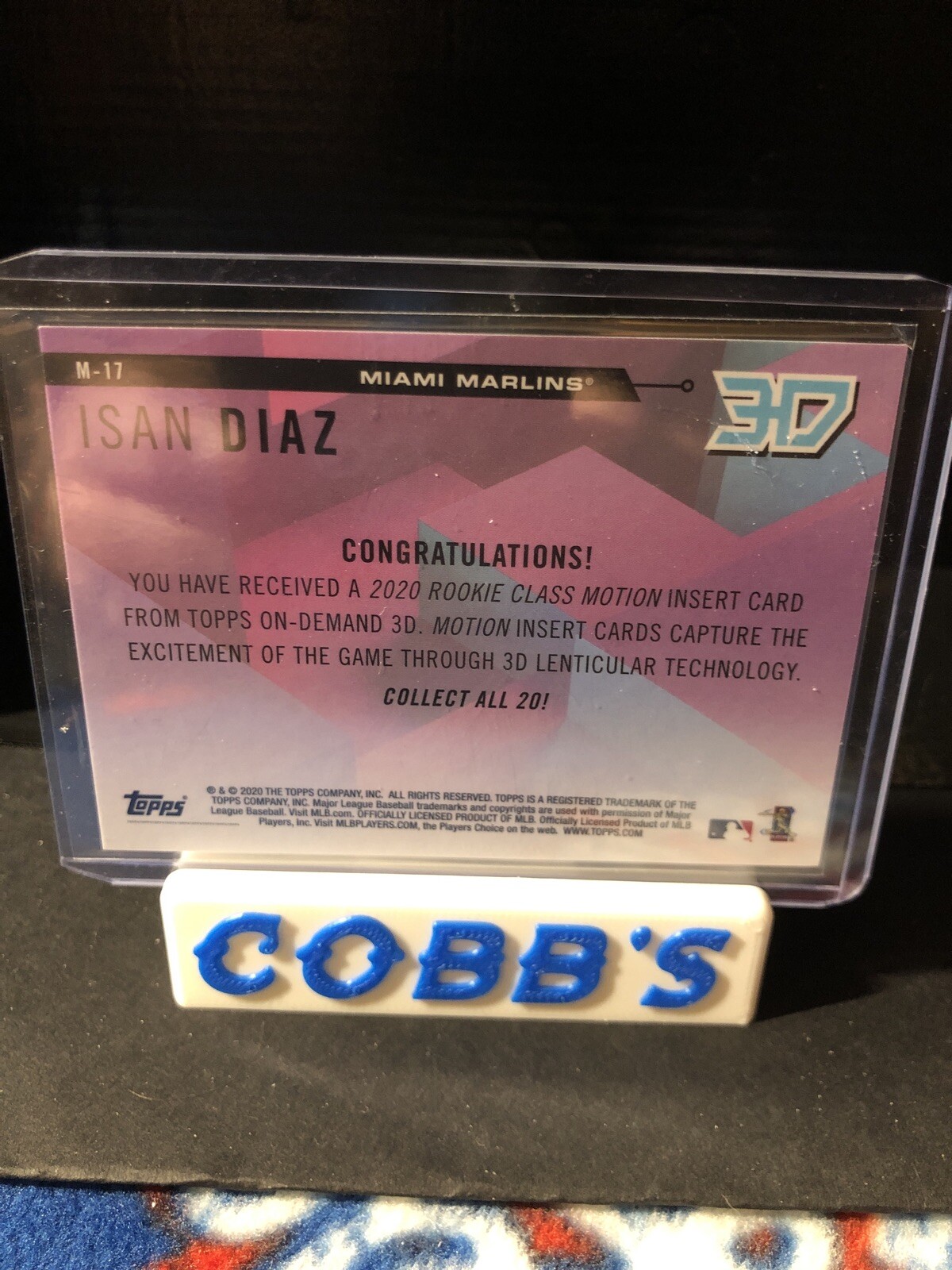 2020 Topps On Demand 3D Baseball Card of Isan Diaz - RC - 3D Motion M ...