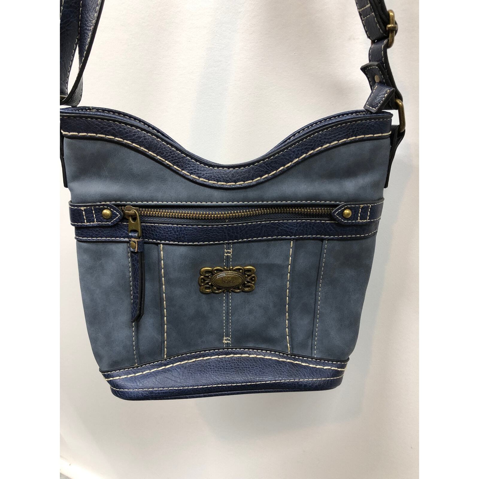 BOC Crossbody Shoulder Bag Purse Blue Born Concept Faux Leather | eBay
