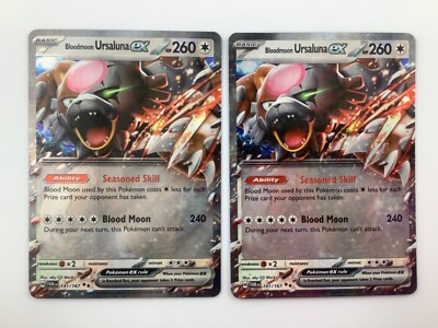 Pokemon TCG Bloodmoon Ursaluna ex 141/167 Twilight Masquerade Double ...