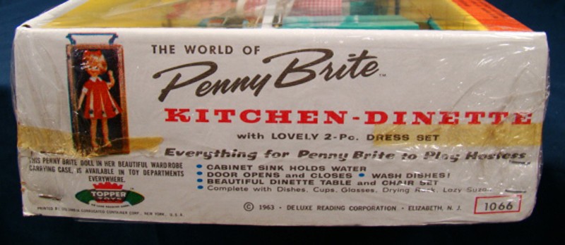 Penny Brite Kitchen Set 1963 Mint In Box - 24 Inches Long by 11 Inches ...