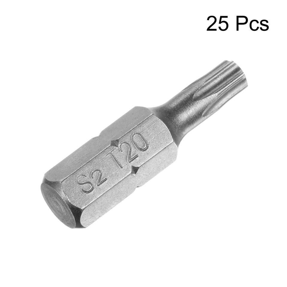 Torx Bits 1/4" Magnetic Screwdriver T20 Screw Driver Bit S2 Alloy Steel ...