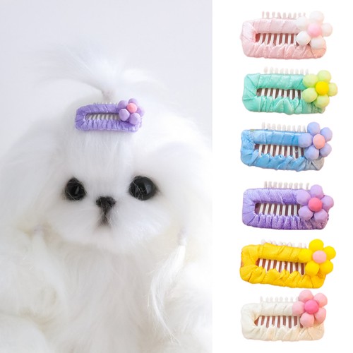 Pet Hair Clip Ultra-light Dress Up Dog Cat Teddy Flower Decoration ...