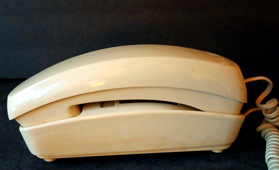 Spectra-Phone Trim Land Line TL-6 Tan Telephone Push-Button Curly Cord ...