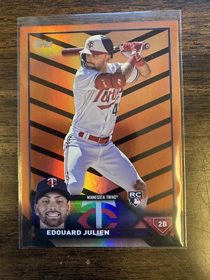 2023 Topps Update Edouard Julien Orange & Black RC #US222 Minnesota ...