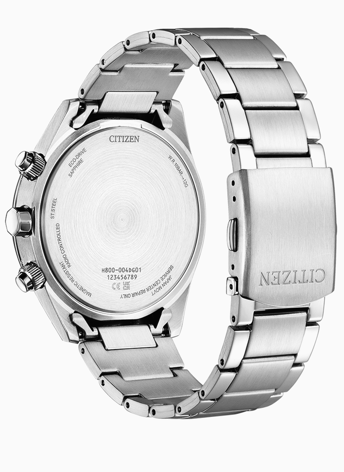 Citizen AT8260-85A Eco-Drive Radio-Controlled Chronograph SS World Time ...