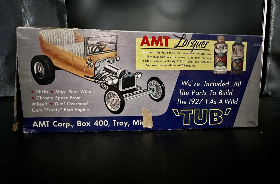 Vintage AMT XR-6 & 1927 T Ford Double Model Kit Unbuilt Hot Rod ...