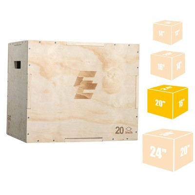 3 in 1 Wood Plyo Box, Jump Box Plyometric Non-Slip for Skipping ...