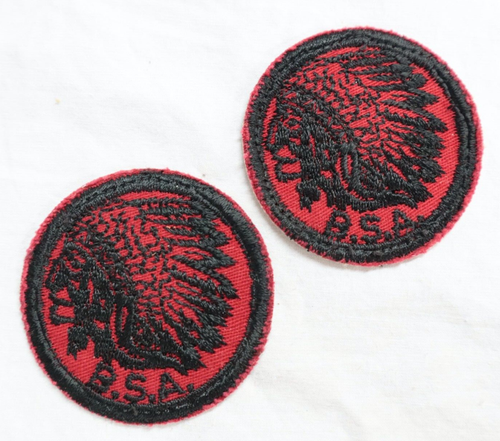 BSA Lot of 2 Vtg Indian Chief Patrol Emblems Patch Badge Boy Scouts of ...