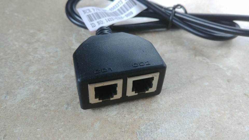 NCR 24V Dual CD1 CD2 6-Pin Cash Drawer "Y" Cable 1432-C516-0009 497 ...