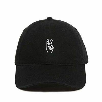 Peace Sign Baseball Cap Embroidered Cotton Adjustable Dad Hat | eBay