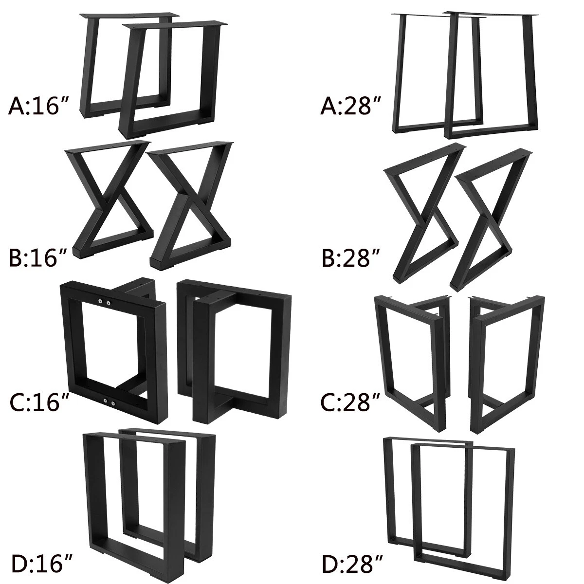 Square Metal Legs For Furniture