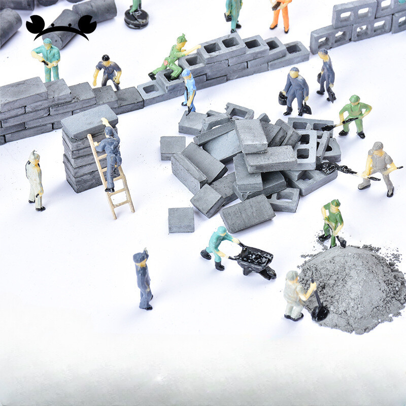 1SET Miniatures Railway Construction Workers HO/OO 1:87 Scale Figures ...