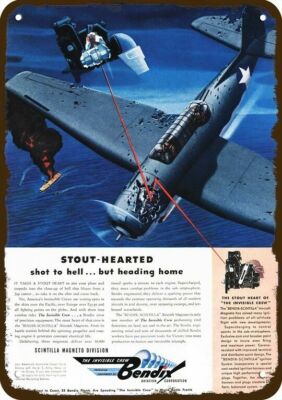 1942 BENDIX AVIATION Vintage Look DECORATIVE METAL SIGN - U.S. AIR ...