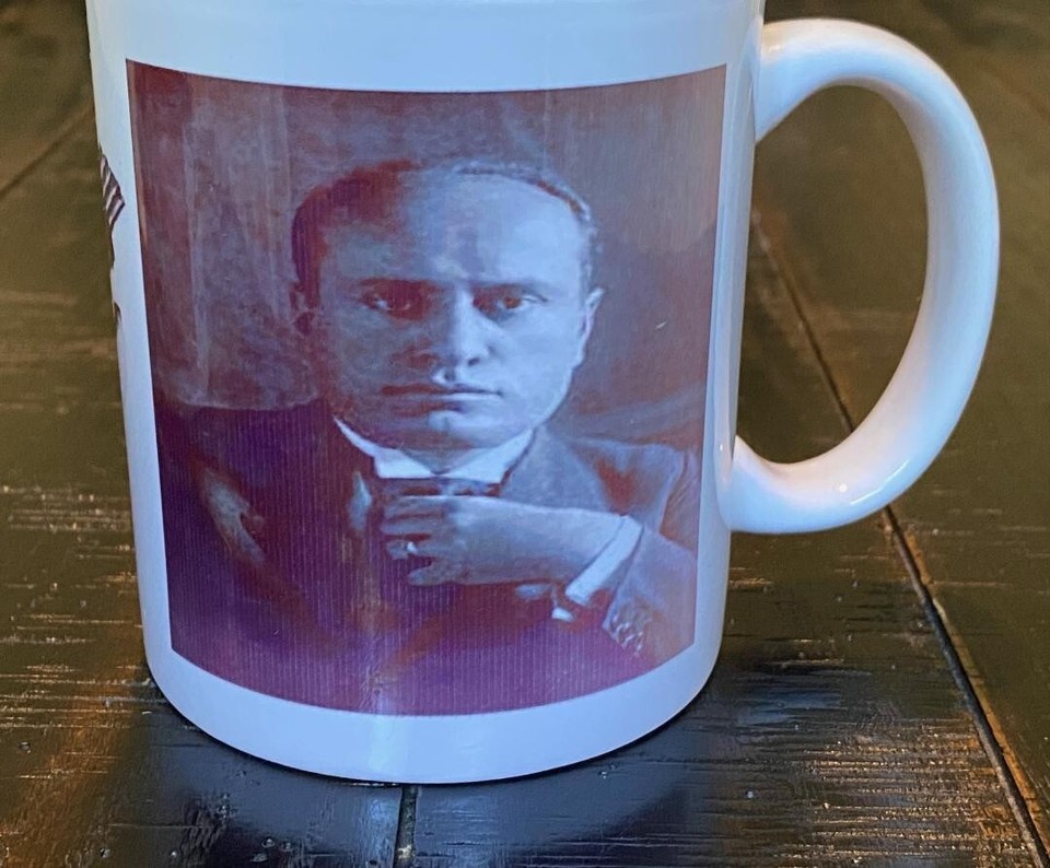 Post WW2 ITALIAN FASCIST MUSSOLINI Coffee Mug SET of Two Mint | eBay