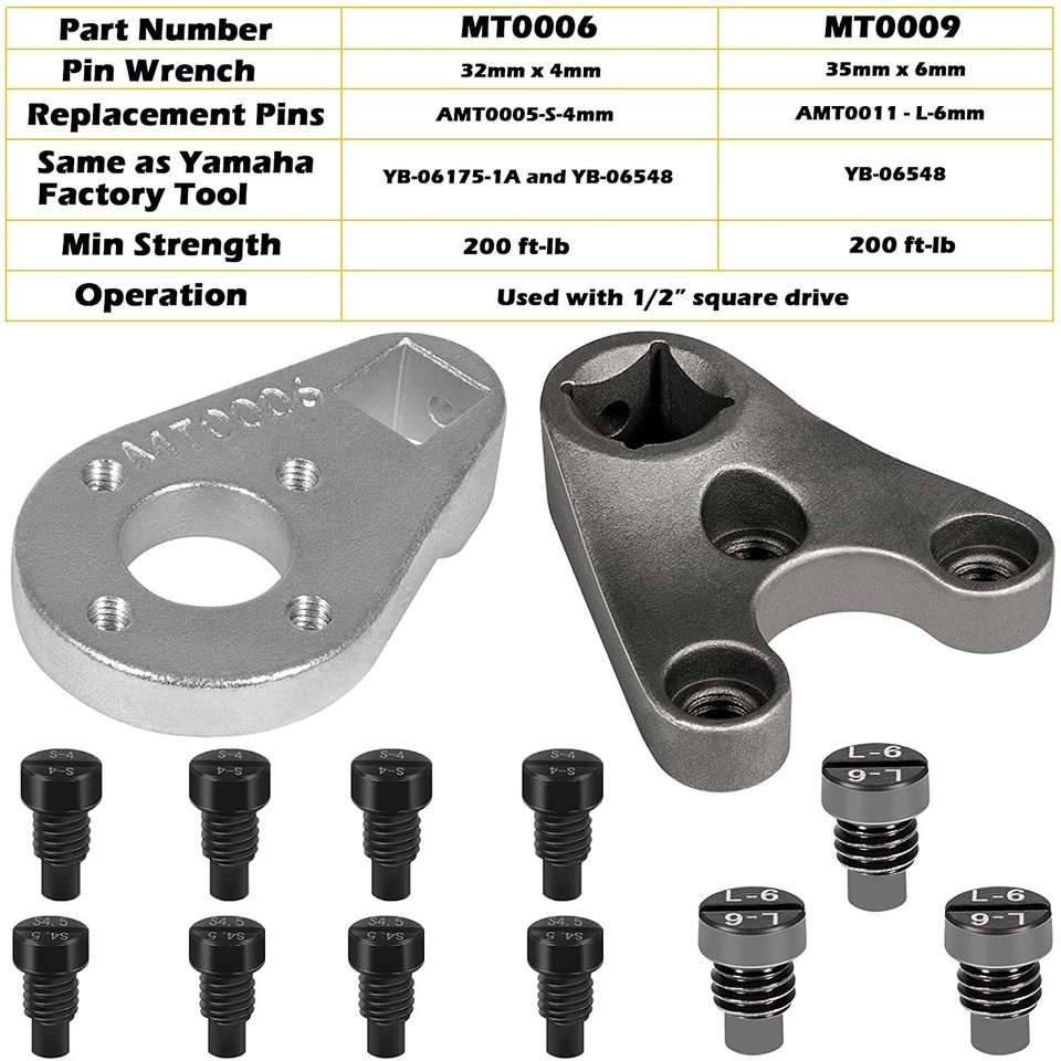 For Yamaha Honda Evinrude Trim/Tilt Pin Wrench Tools Set &Trim Tilt ...