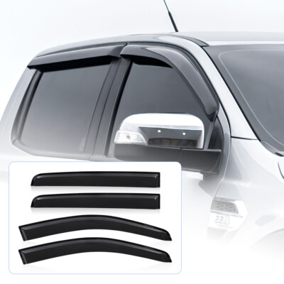 Wind Deflectors Window Sun Visor Smoke Tinted for Ford Ranger 2012-2023 ...