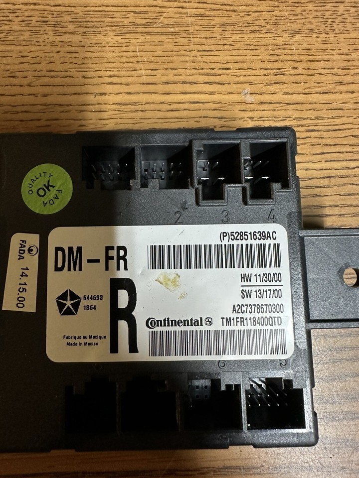 2014-2021 Maserati Ghibli Right Front Passenger Door Control Module ...