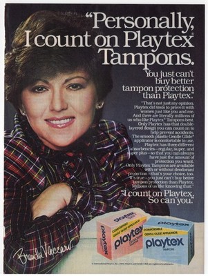 vintage 1980s mag print ad PLAYTEX Tampons feminine hygiene Brenda ...
