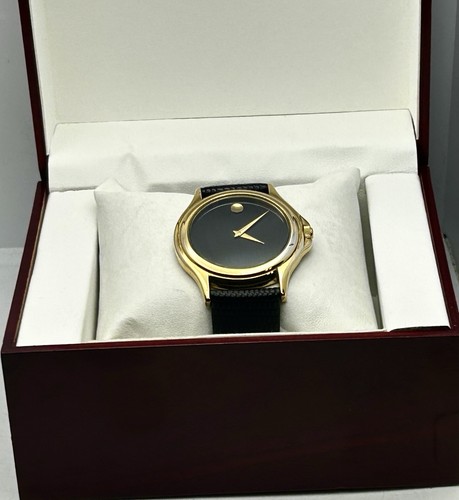 VINTAGE GENUINE MENS SWISS MOVADO MUSEUM 87.E4.0863 WATCH NEW BATTERY ...