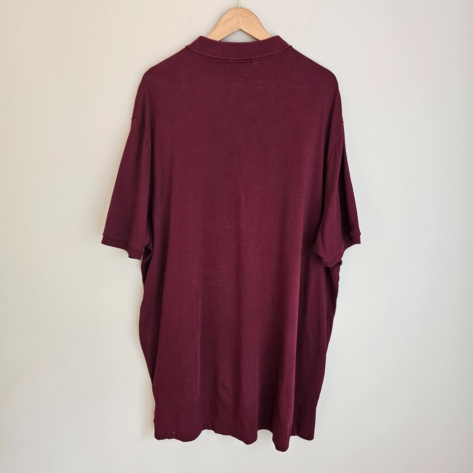 Polo Ralph Lauren Mens XXL Interlock Cotton Polo Shirt Dark Berry Red ...