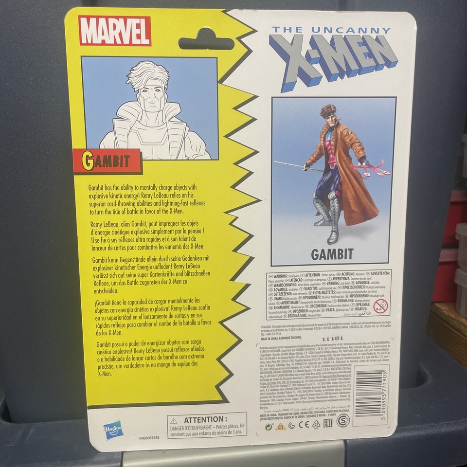 Hasbro Marvel Legends Uncanny X-Men GAMBIT RETRO CARD Jim Lee Target ...