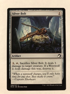 Silver Bolt Non Foil Midnight Hunt MID MTG Magic The Gathering Pack ...