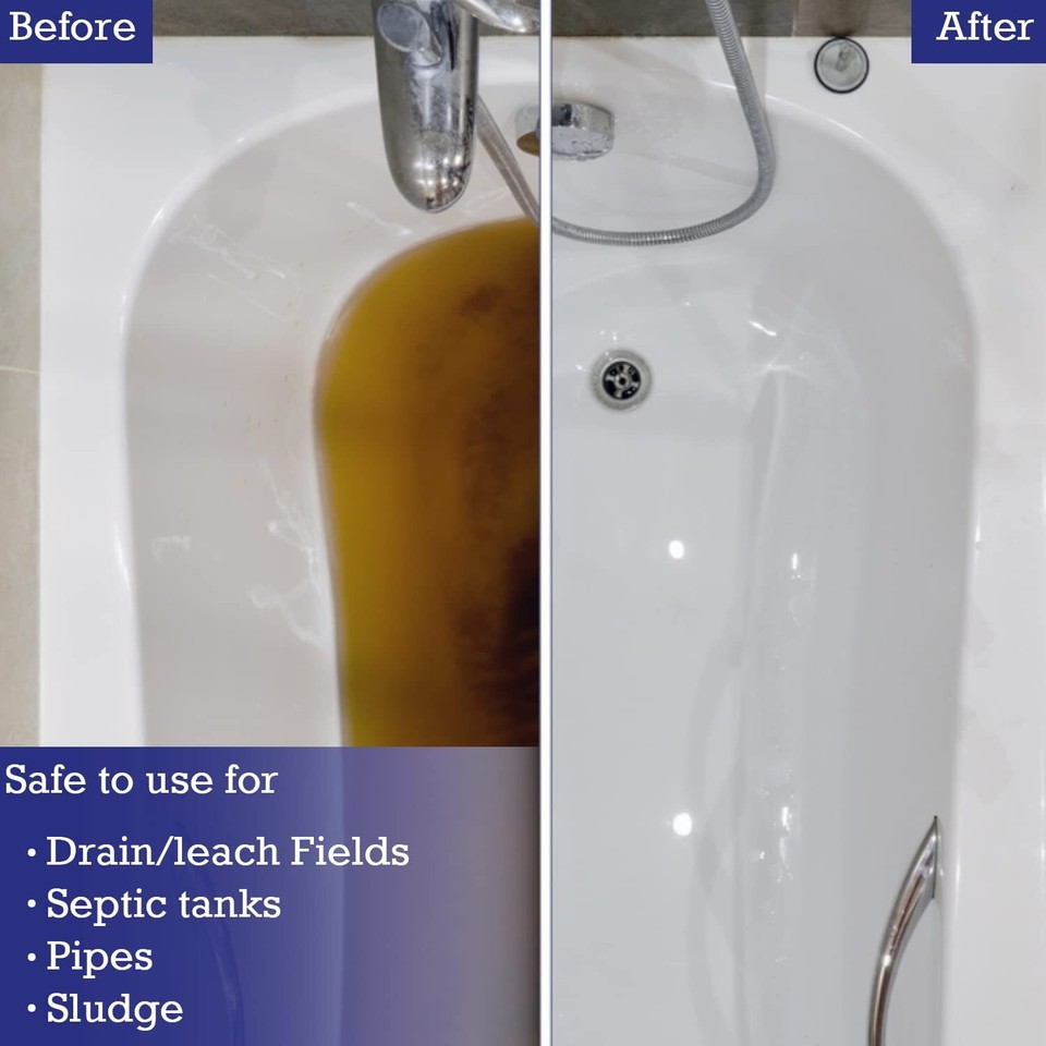 Drain Field Cleaner Tablets by Dr Pooper. Clears Septic Tanks and Drain ...