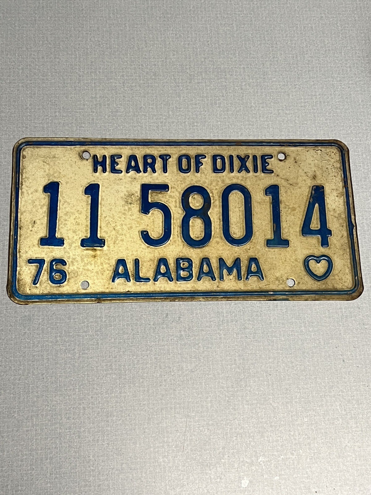 76’ Heart Of Dixie Alabama Vintage License Plate Vehicle Tag | eBay