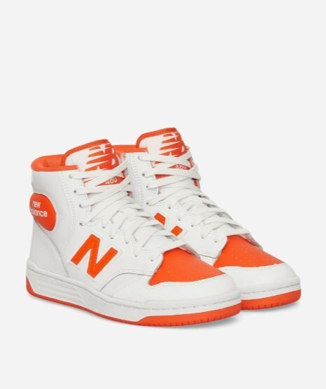 GENUINE NEW BALANCE 480 SIZE 9 D MENS WHITE BRIGHT ORANGE HIGH TOP ...