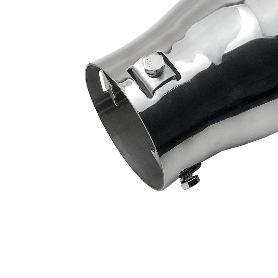 Chrome Vehicle Tail Tip Pipe Muffler Exhaust Cover Accessories 76mm 3 ...