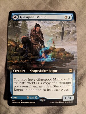 1x Glasspool Mimic Extended Art NM - Zendikar ZNR MTG Magic Pioneer EDH ...