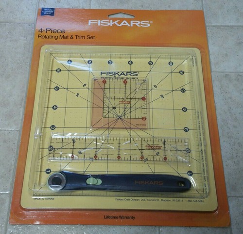 Fiskars 4-Piece Rotating Mat & Trim Set ~ 8 x 8 inch ~ 01-003907J ~New ...