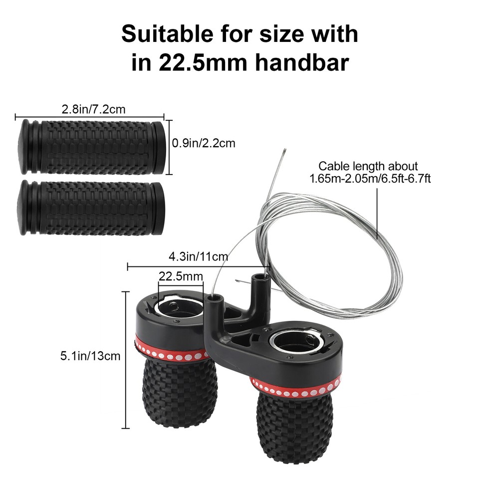 Bicycle Shift Levers Mountain Bike Handlebar Twist Grip Handle Gear ...