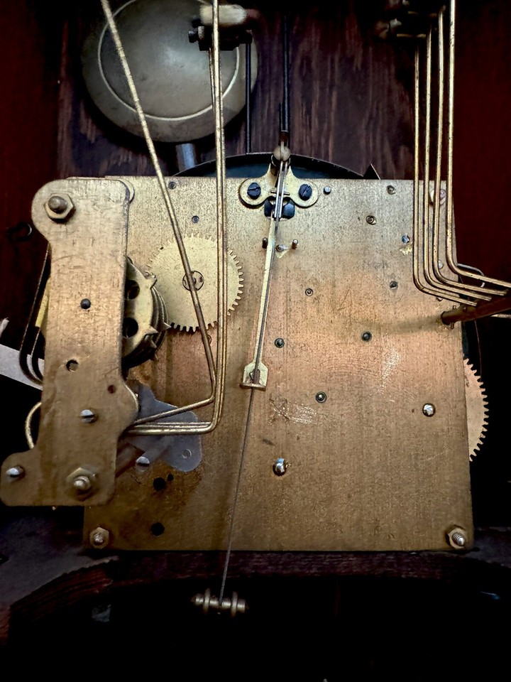 Antique German Box Regulator Wall Clock, Westminster Quarter Strike ...