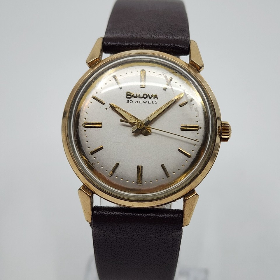 Vintage Bulova 30 Jewels Manual Wind Gold Filled Watch | eBay