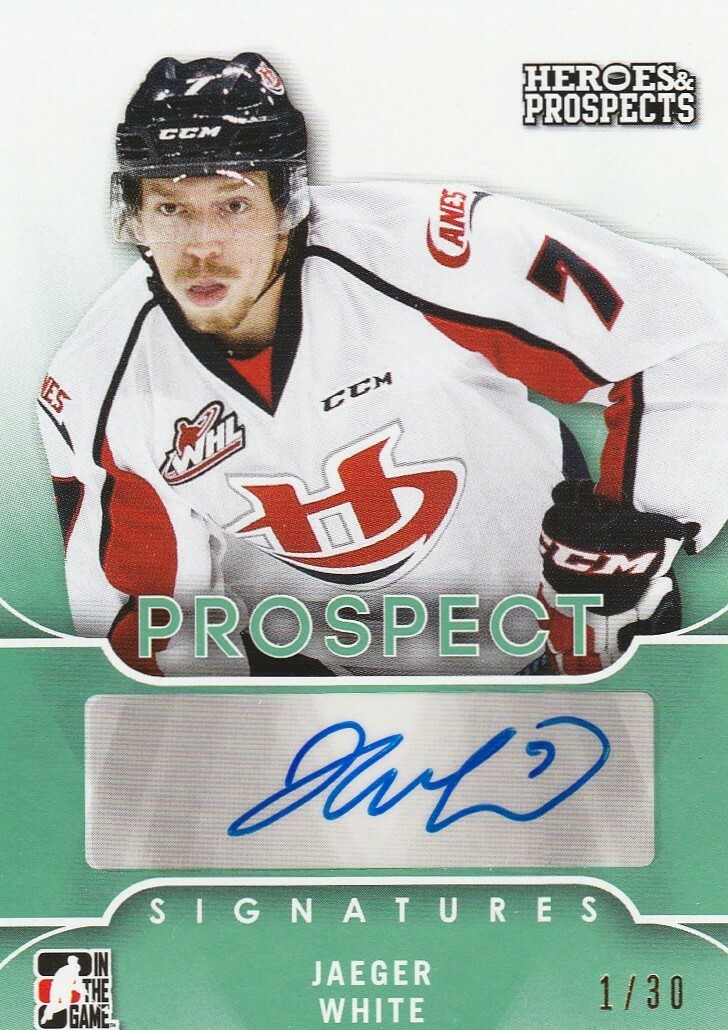 JAEGER WHITE RC AUTO 2015-16 LEAF ITG PROSPECTS EMERALD 1/30 SP GREEN ...