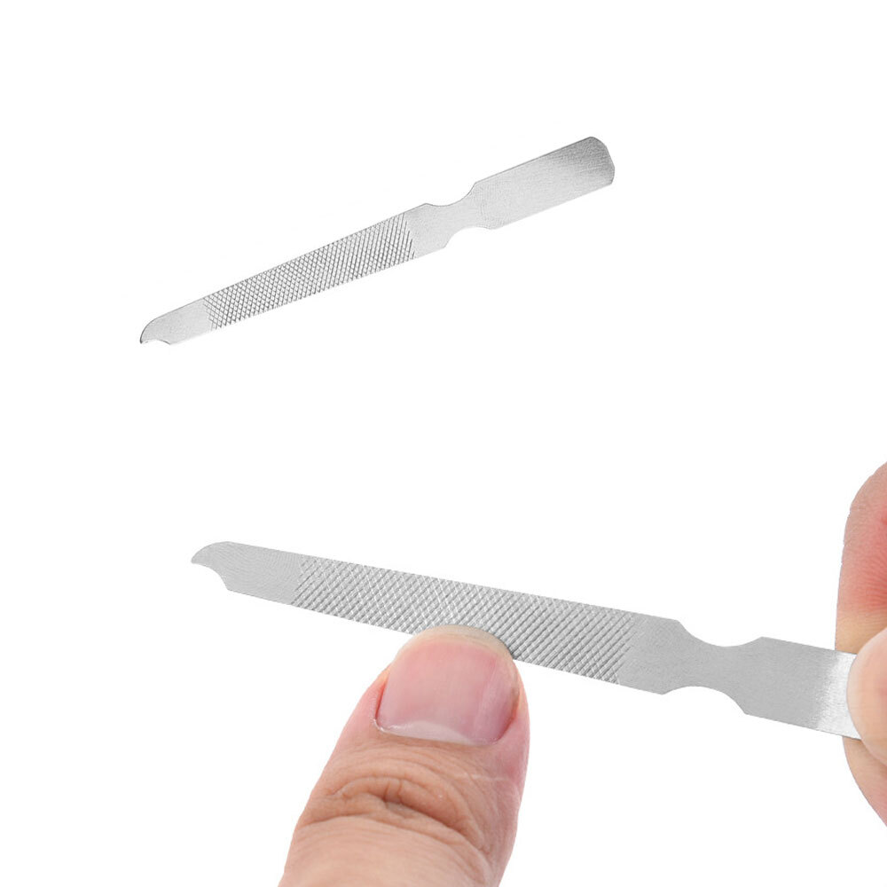 2Pcs Stainless Steel Metal Nail File Double Sided Manicure Files ...