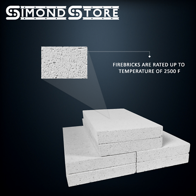 Insulating Fire Brick Insulating Firebrick , 9x4.5x1.25 IFB 2500F Set
