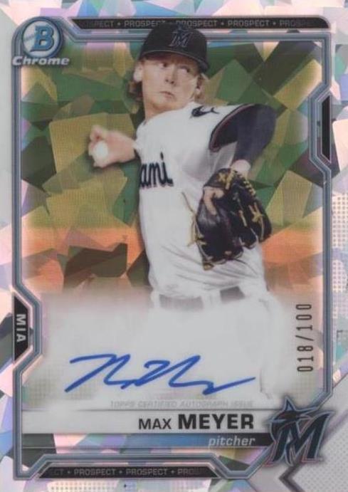 2021 Bowman - Chrome Prospects Autographs Max Meyer #CPA-MME Atomic ...