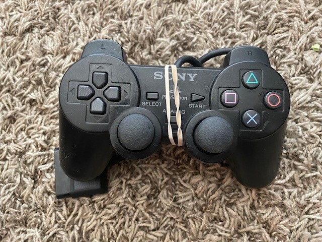 LOT OF 2(TWO) OEM SONY PLAYSTATION 2 PS2 DUALSHOCK 2 DS2 CONTROLLERS ...