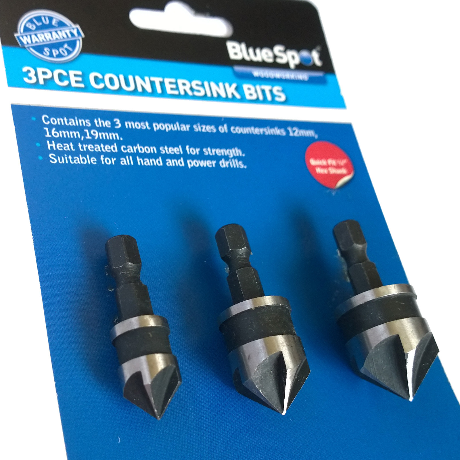 Countersink Bits 3pc set Countersink Bits for 1/4" HEX Dr Impact ...